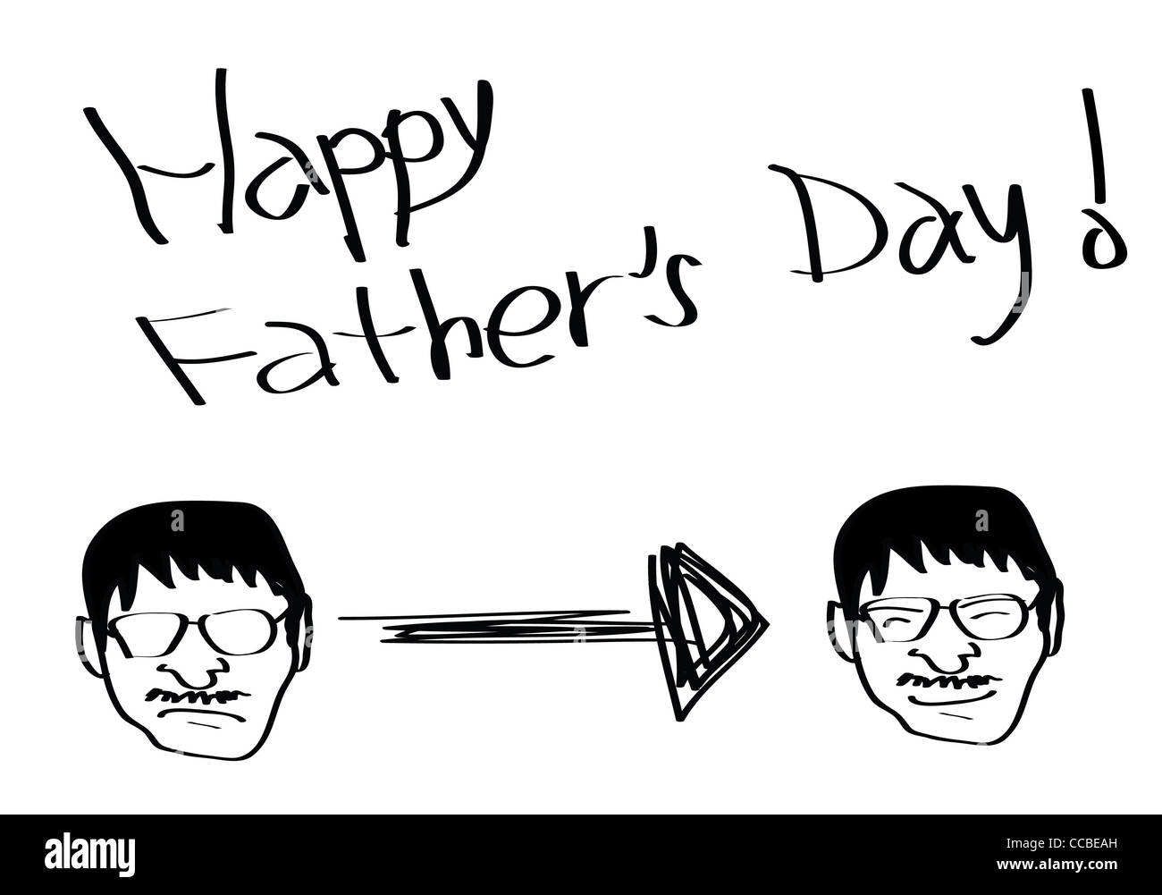 father's day greetings card design, doodle style Stock Photo - Alamy