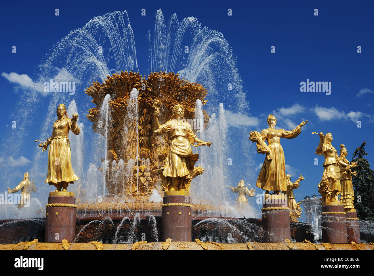 fountain friendship of people VDNKH Moscow, Russia Stock Photo - Alamy