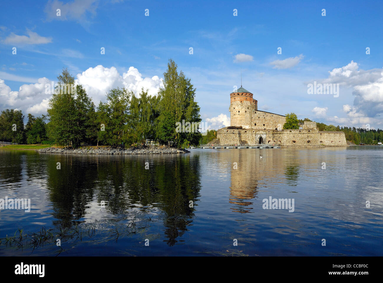 Olavinlinna castle on lake saimaa hi-res stock photography and images ...