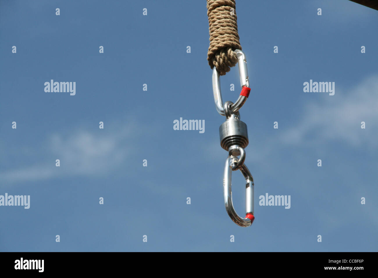 carabiners with rigging Stock Photo - Alamy
