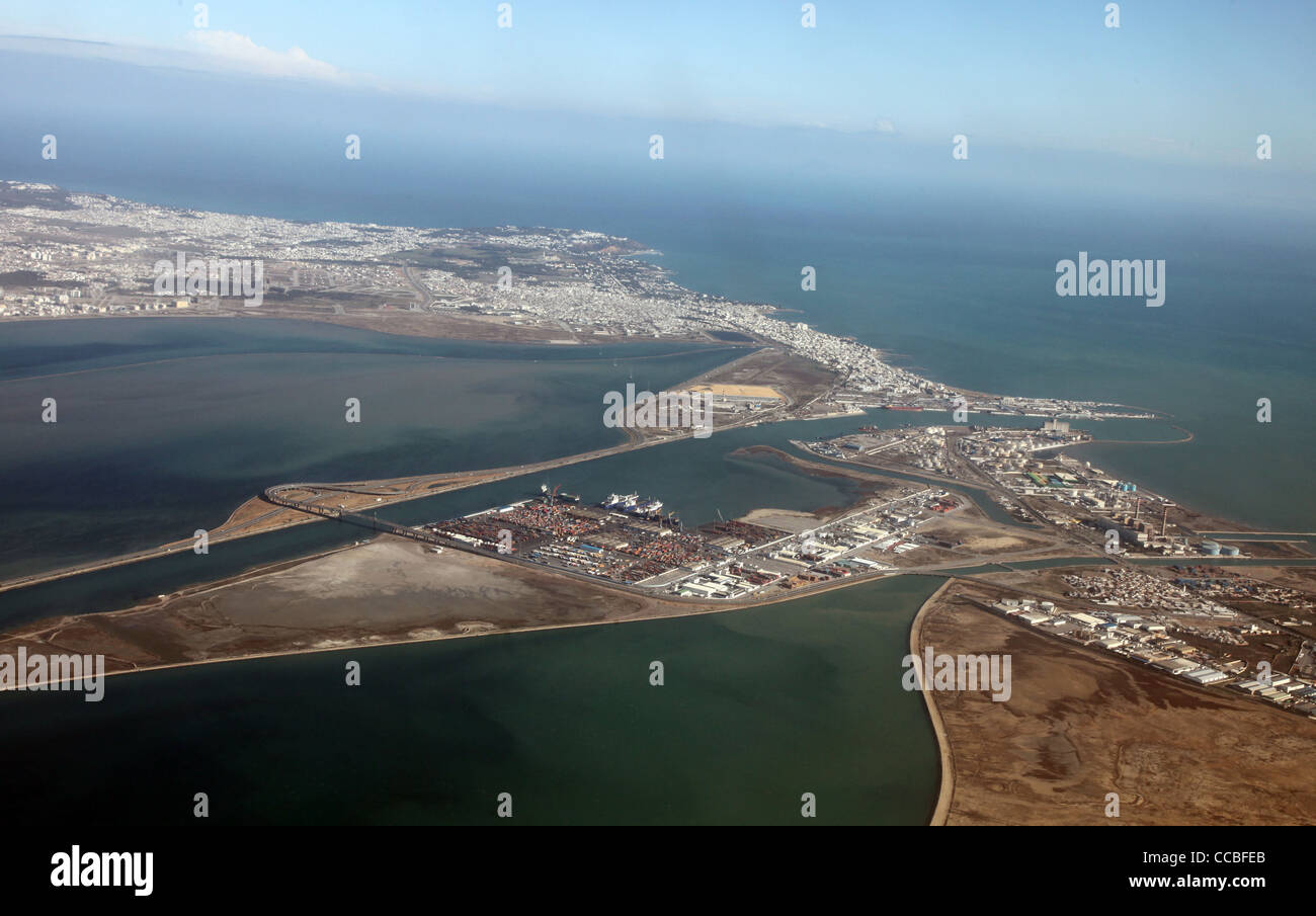 Tunis industrial zone, aerial view Stock Photo - Alamy