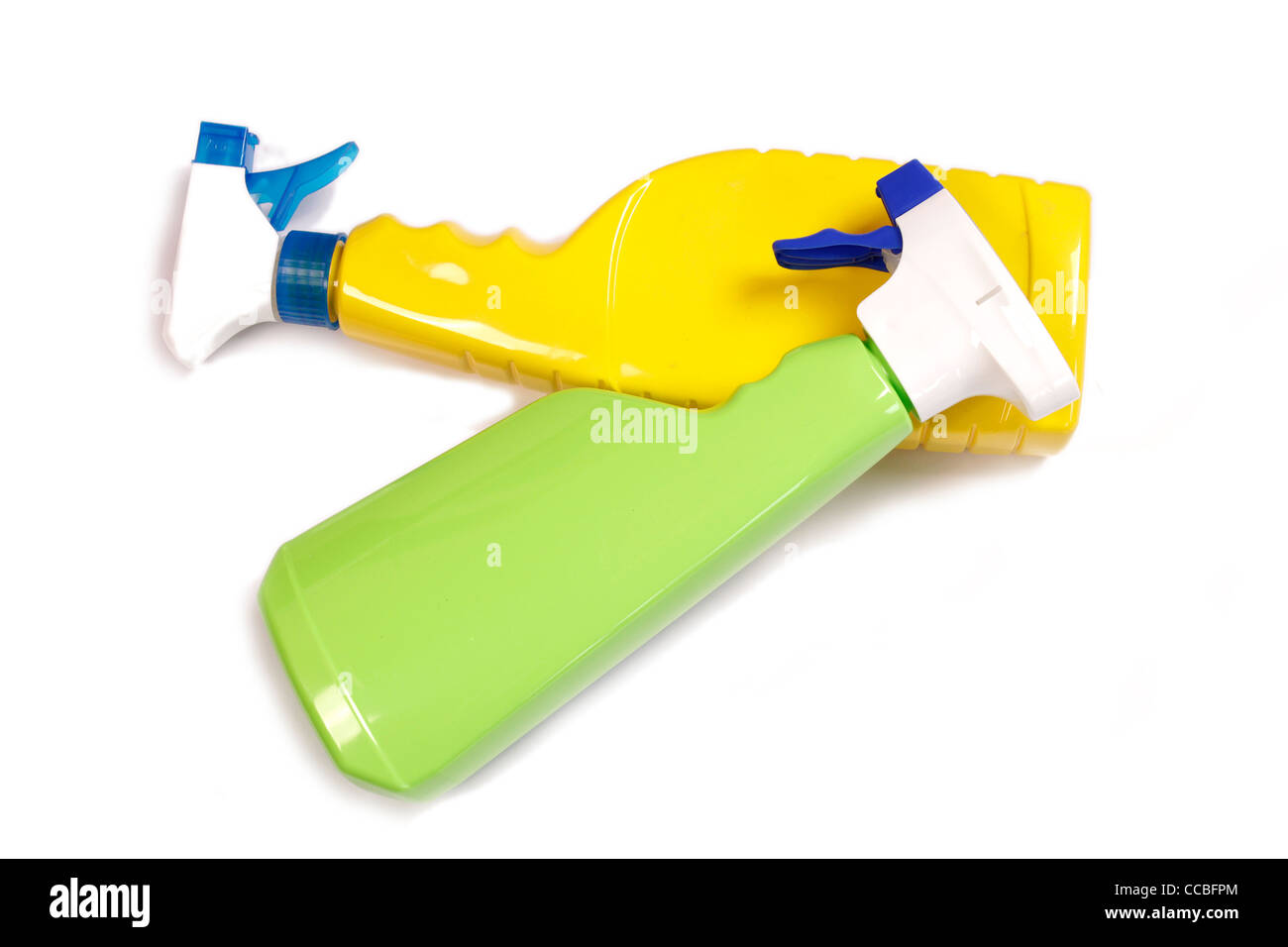 Bottles of cleaning fluid Stock Photo - Alamy