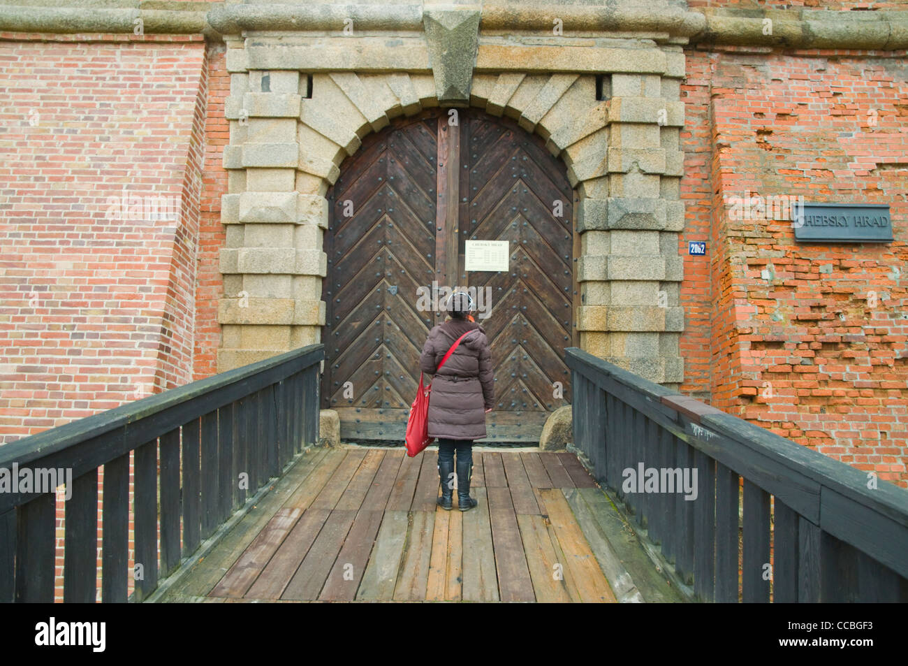 Chebsky Hrad the castle in Cheb (Eger) closes in winter Western Bohemia ...