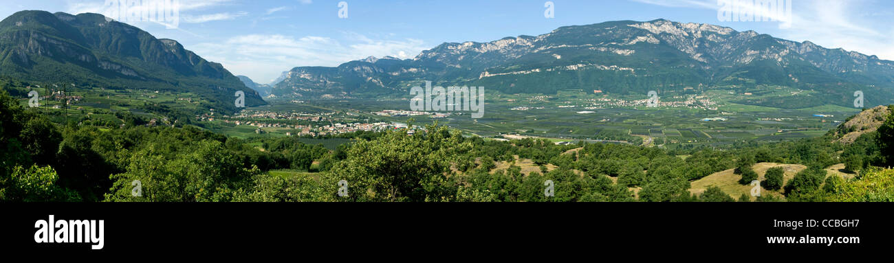 adige valley view, ora, italy Stock Photo - Alamy