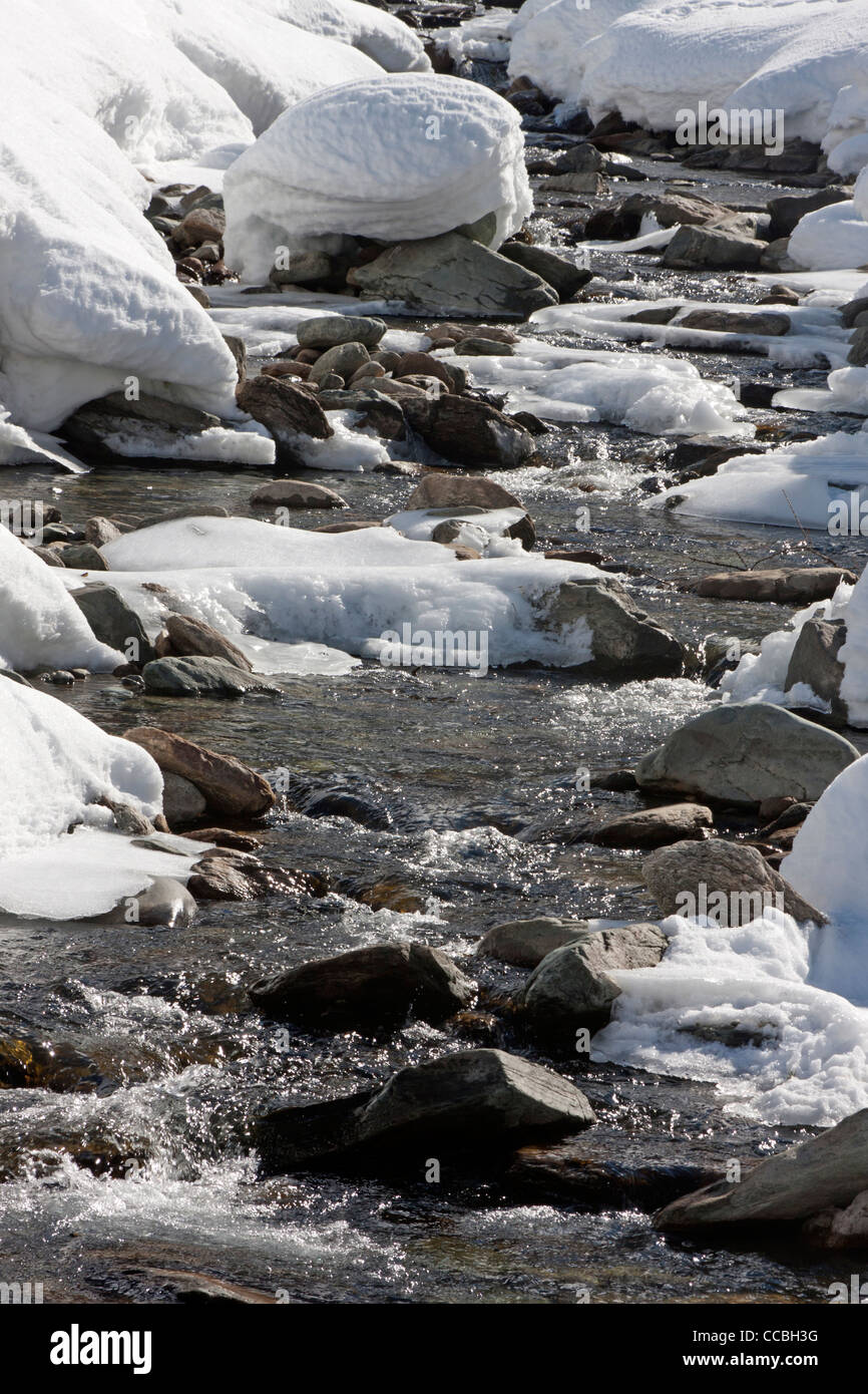Nature stream in winter Stock Photo - Alamy