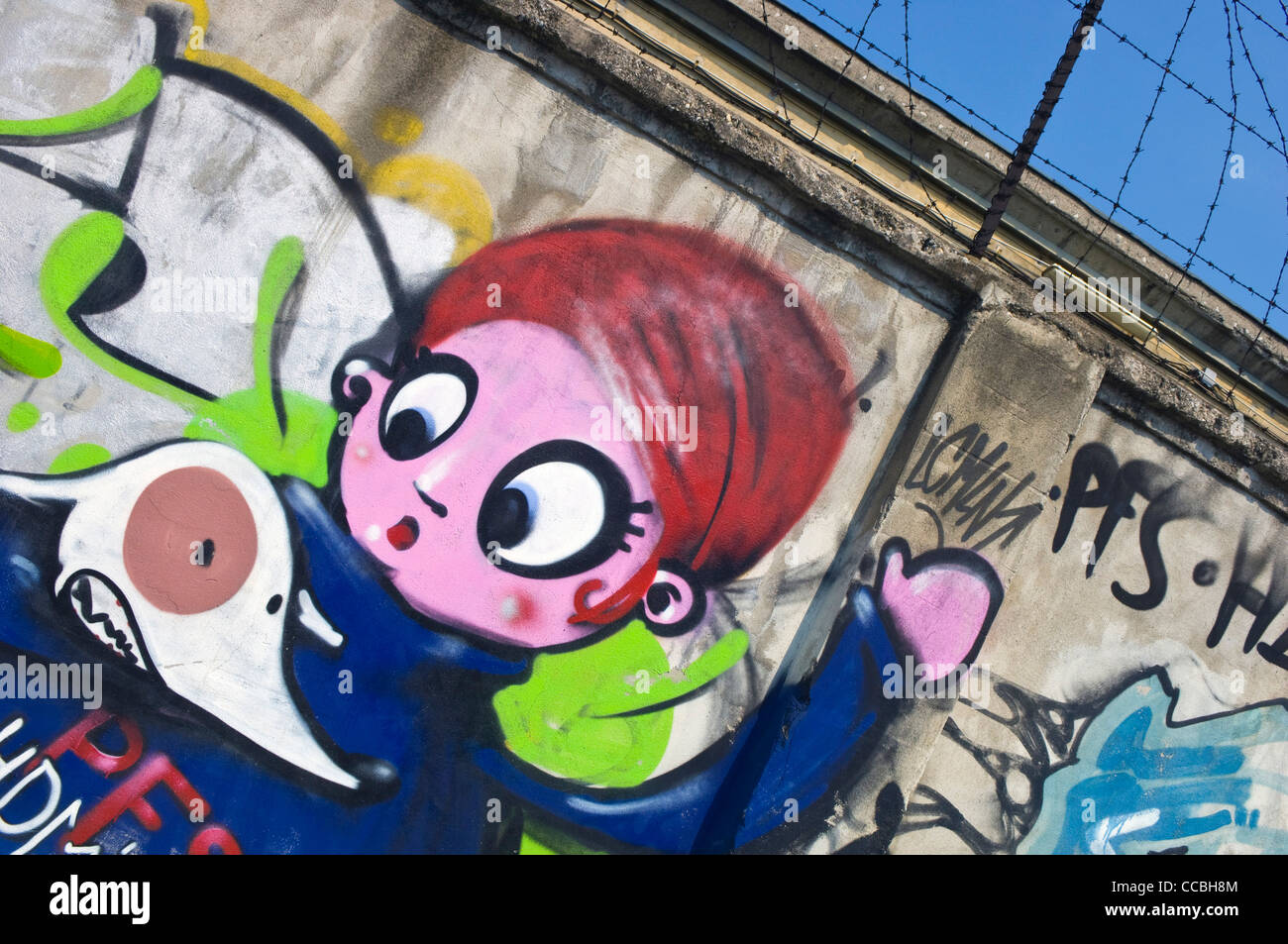 murales and graffiti, bergamo, italy Stock Photo - Alamy