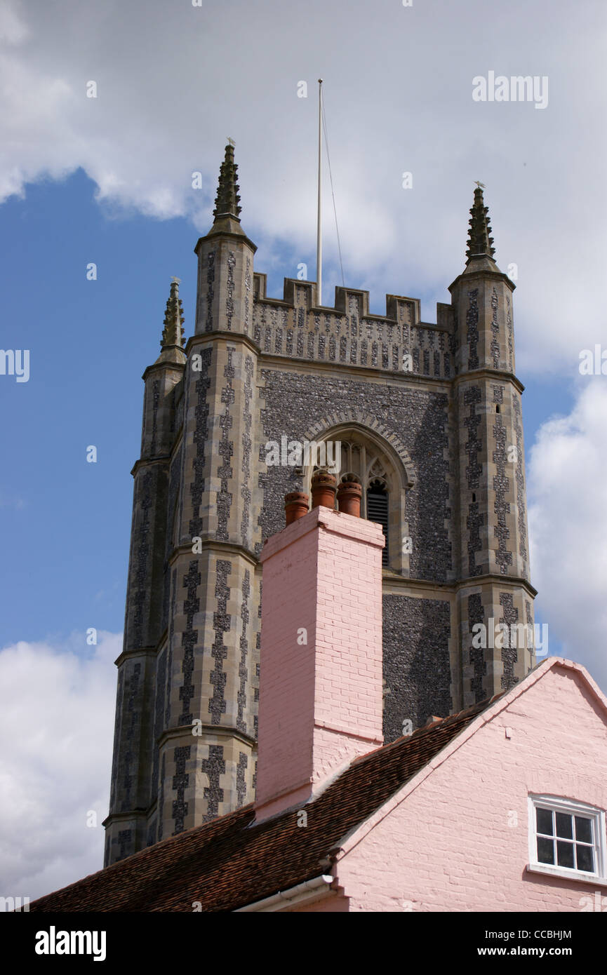 Mediaeval church of St. Mary the Virgin, Dedham village, Essex, England ...