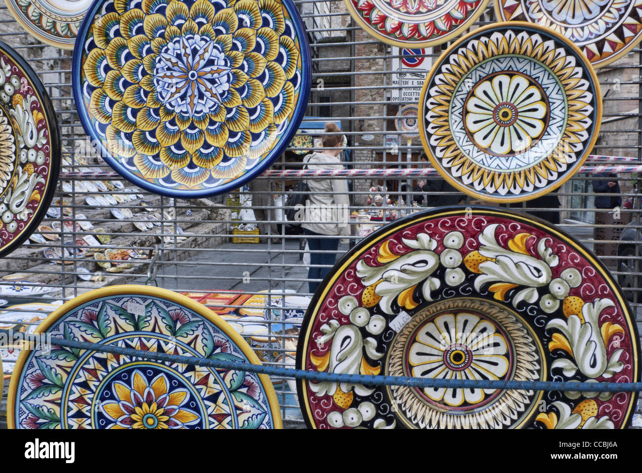Pottery shop in Perugia, central Italy Stock Photo - Alamy