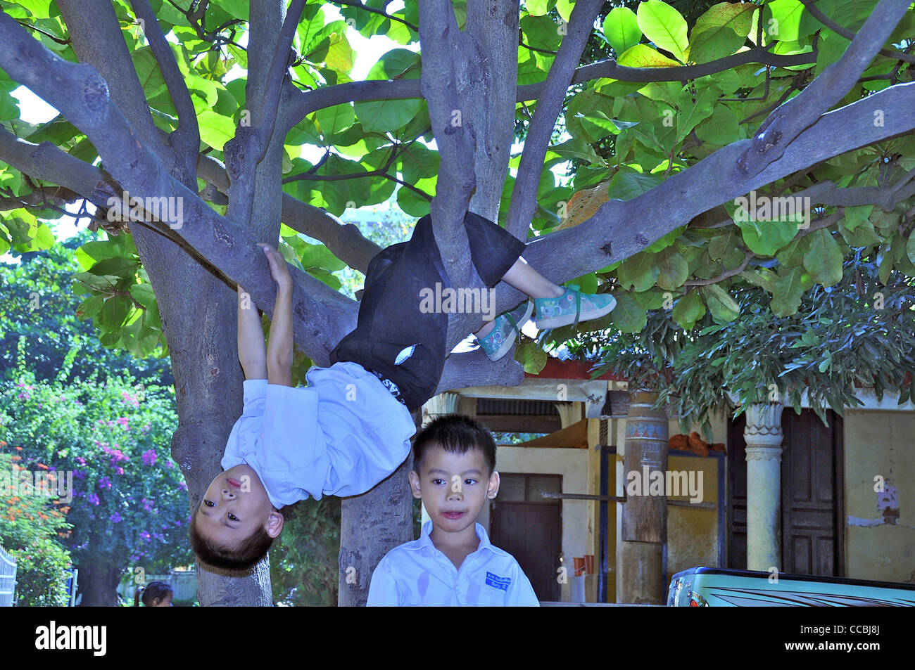 children boys Vientiane Laos Stock Photo - Alamy