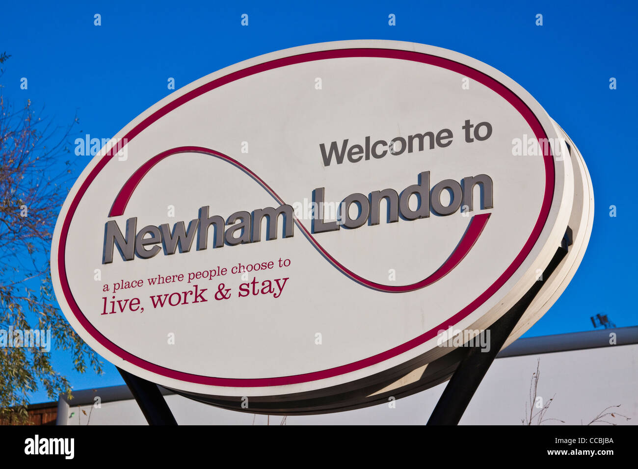 Borough of Newham sign Stock Photo - Alamy