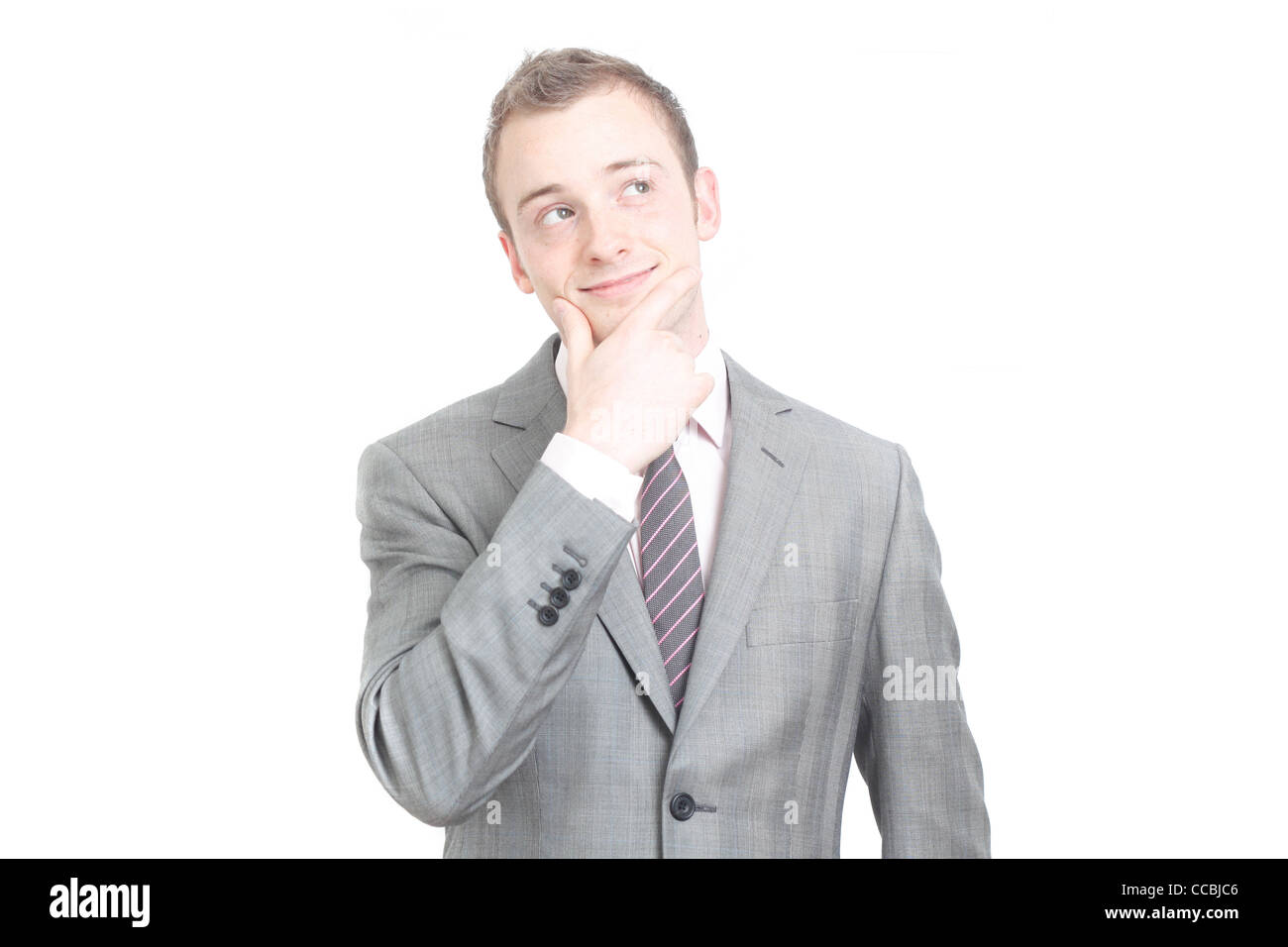 Business man contemplating Stock Photo - Alamy