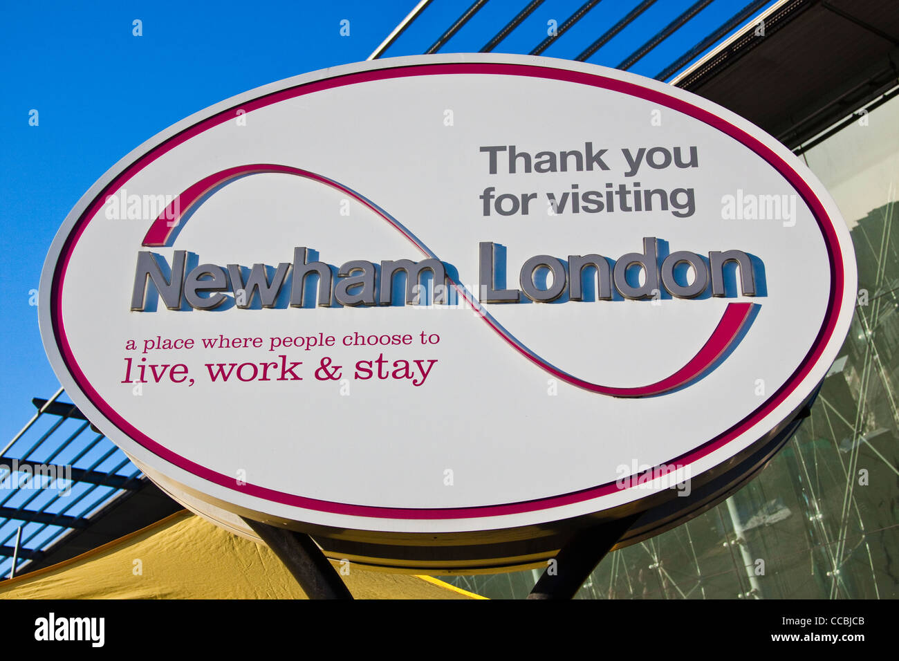 Borough of Newham sign Stock Photo - Alamy