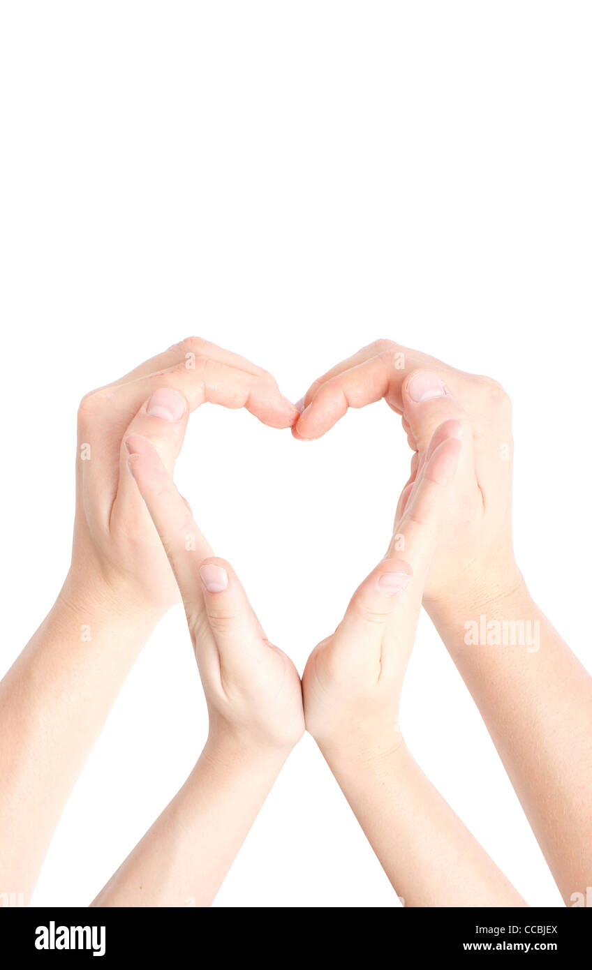 Heart shaped by hands Stock Photo - Alamy