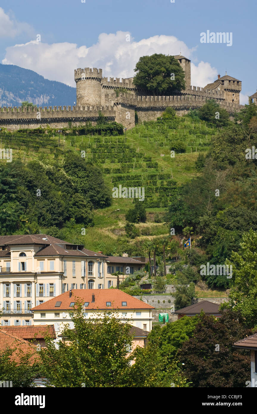 montebello castle and town, bellinzona, switzerland Stock Photo - Alamy