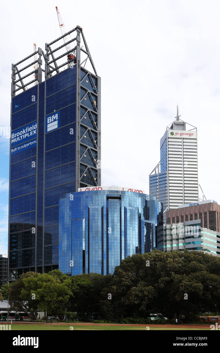 Buildings in the Central Business District (CBD) of Perth, Western ...