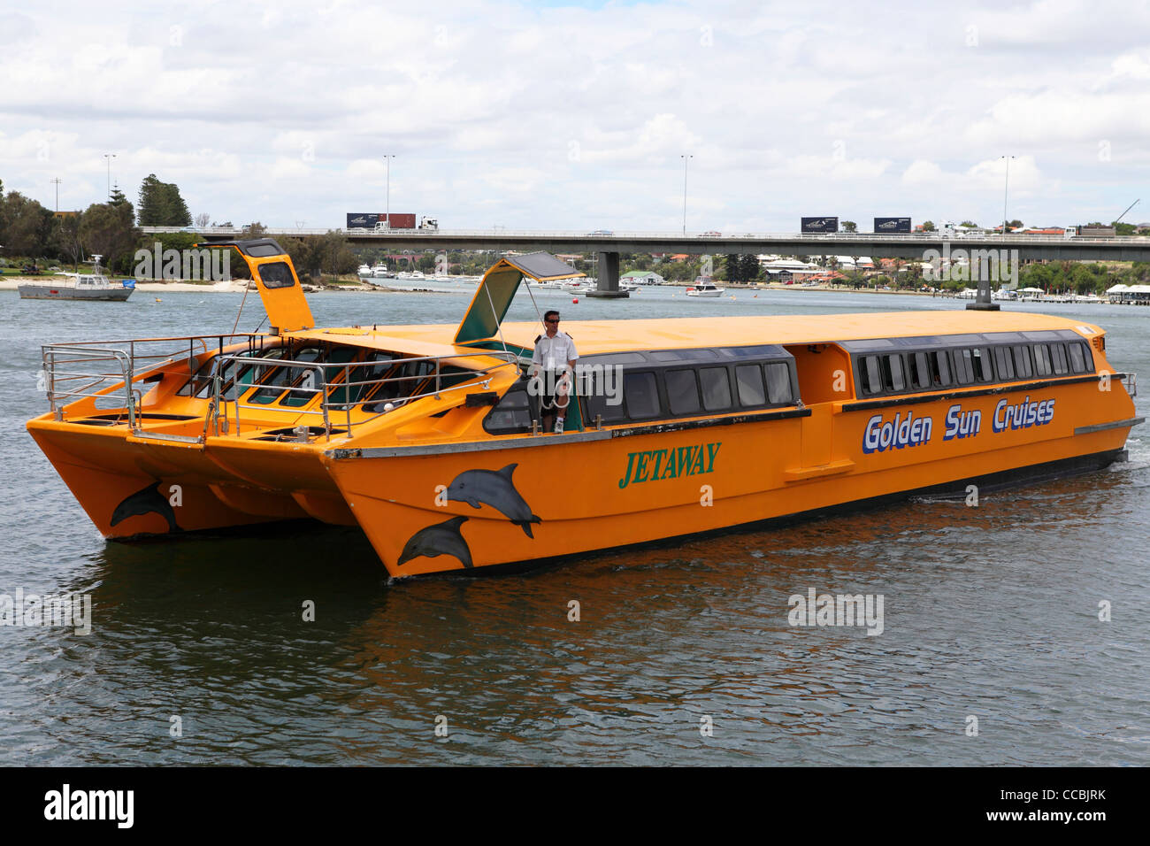 Cruise ship on the Swan River between Perth and Fremantle, WA ...