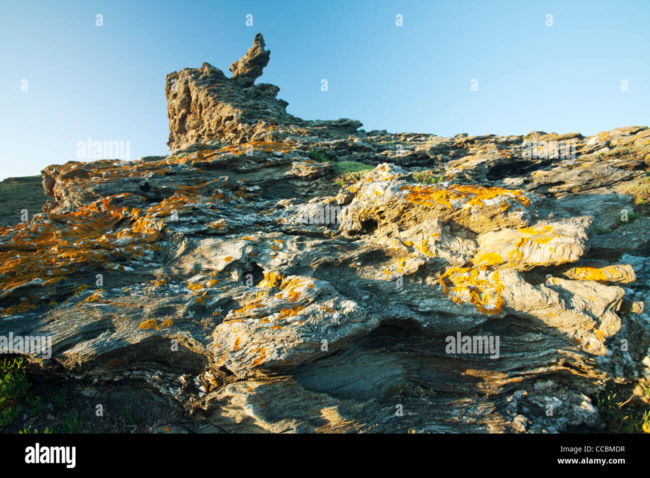 Rock formation, Belle-Ile-en-Mer, Morbihan, Brittany, France Stock ...