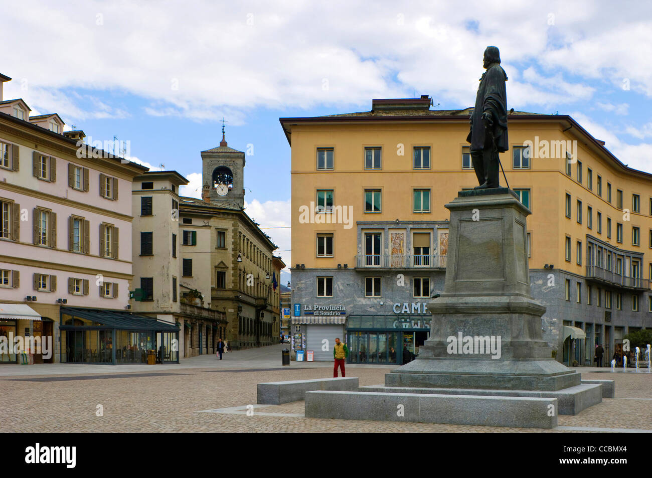 piazza garibaldi, sondrio, italy Stock Photo - Alamy