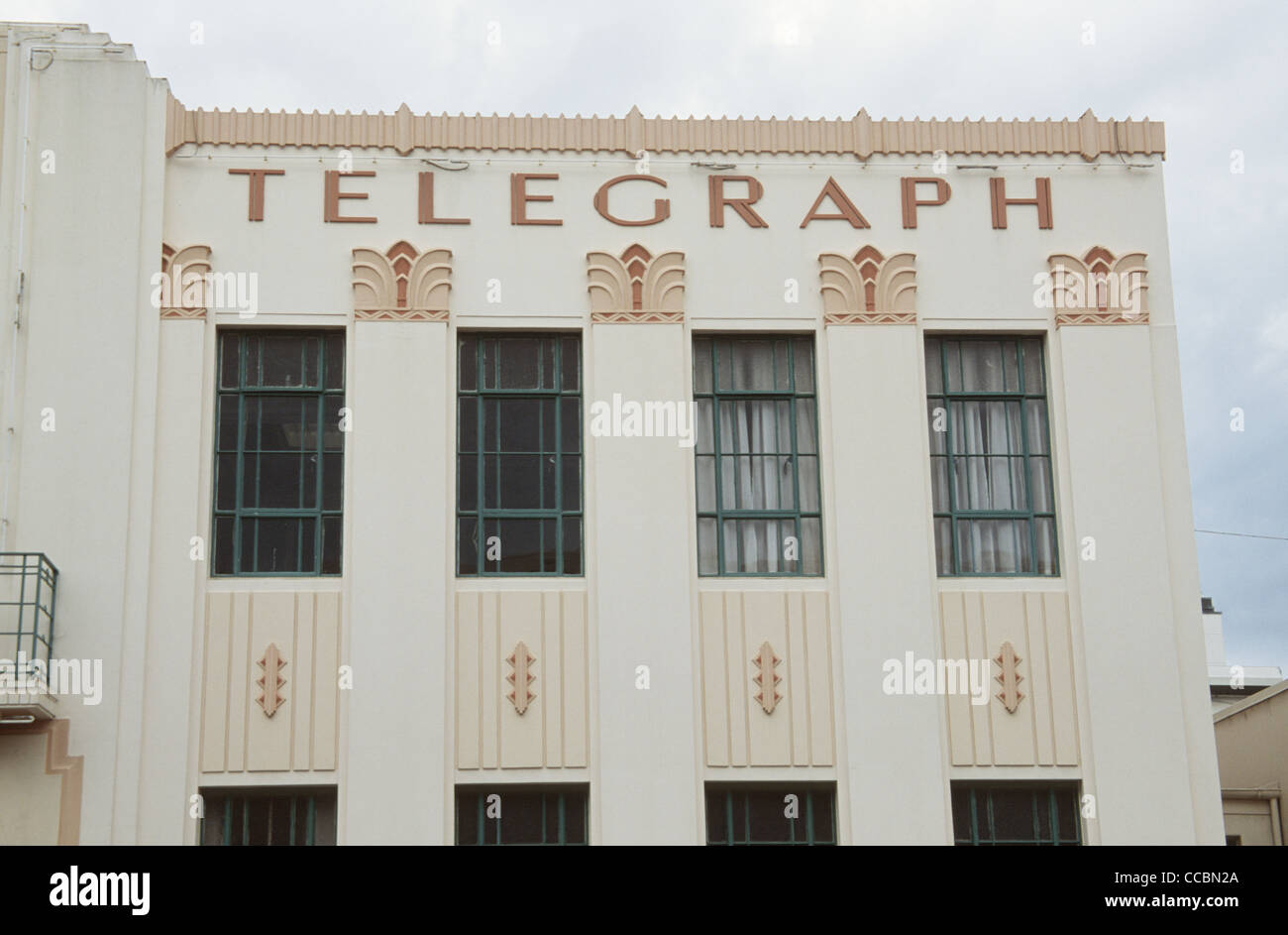 New Zealand Napier Art Deco Buildings Daily Telegraph Building Stock ...