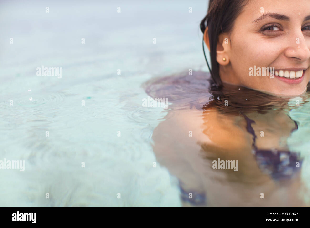 Woman swimming, portrait Stock Photo - Alamy