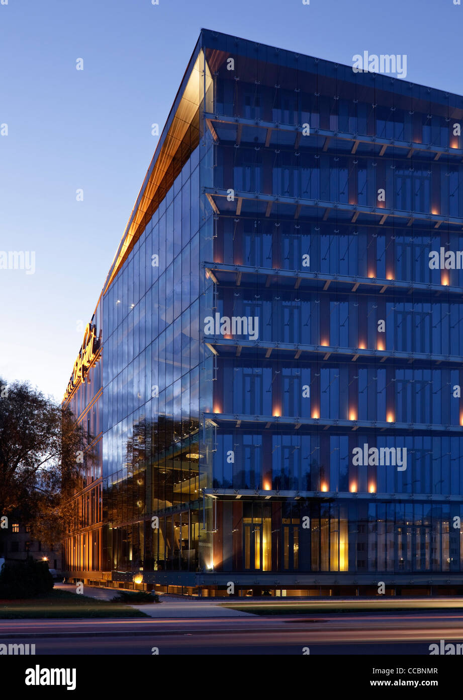 Modern Hotel With Faceted Glazed Facade And Internal Atrium. Located ...