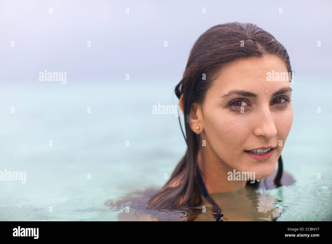 Woman swimming, portrait Stock Photo - Alamy