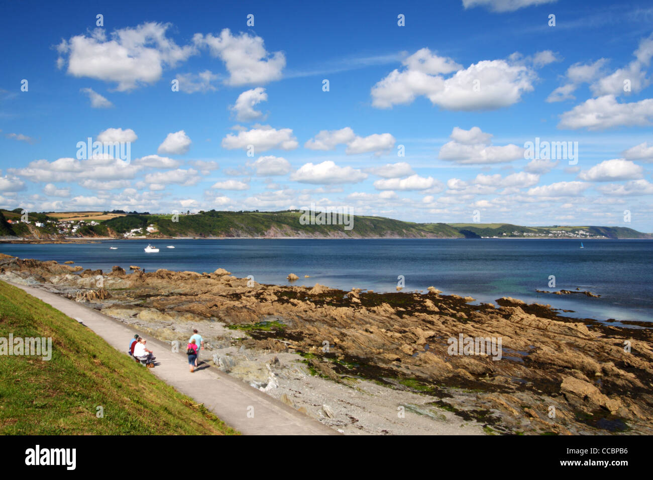View from Hannafore Point towards Looe, Cornwall, United Kingdom Stock ...