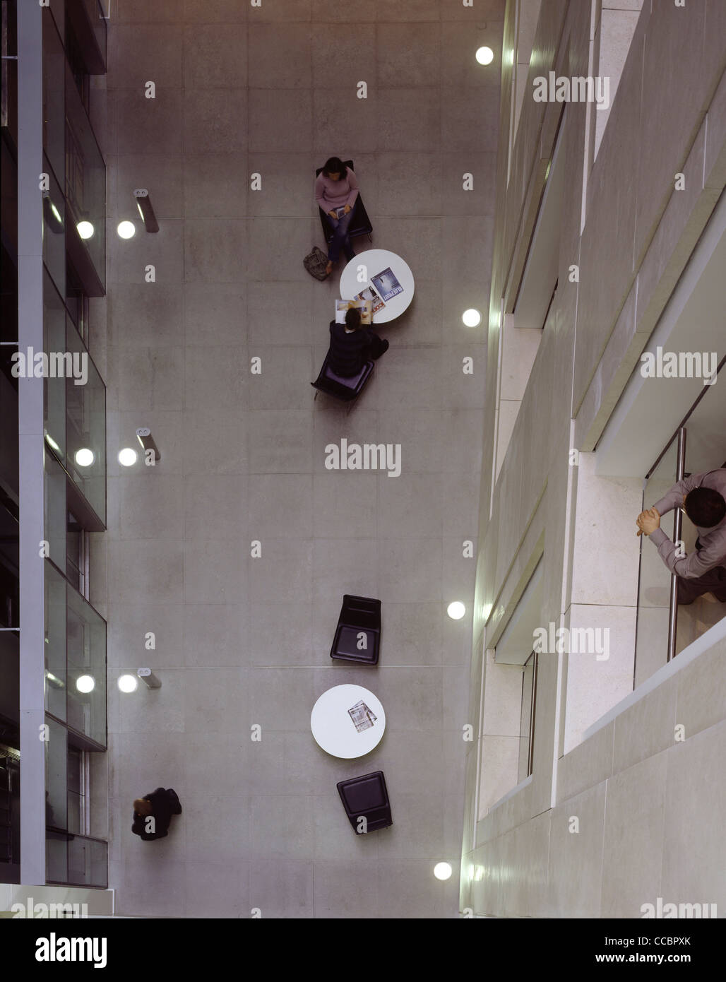 HSBC BANK OFFICES LOOKING DOWN FROM 4TH FLOOR Stock Photo - Alamy