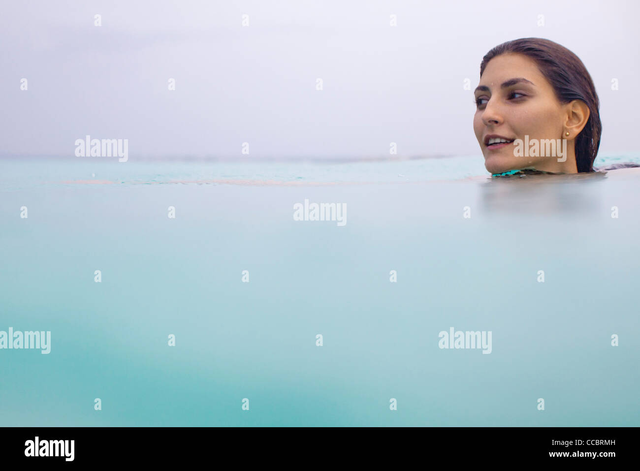 Woman swimming, portrait Stock Photo - Alamy
