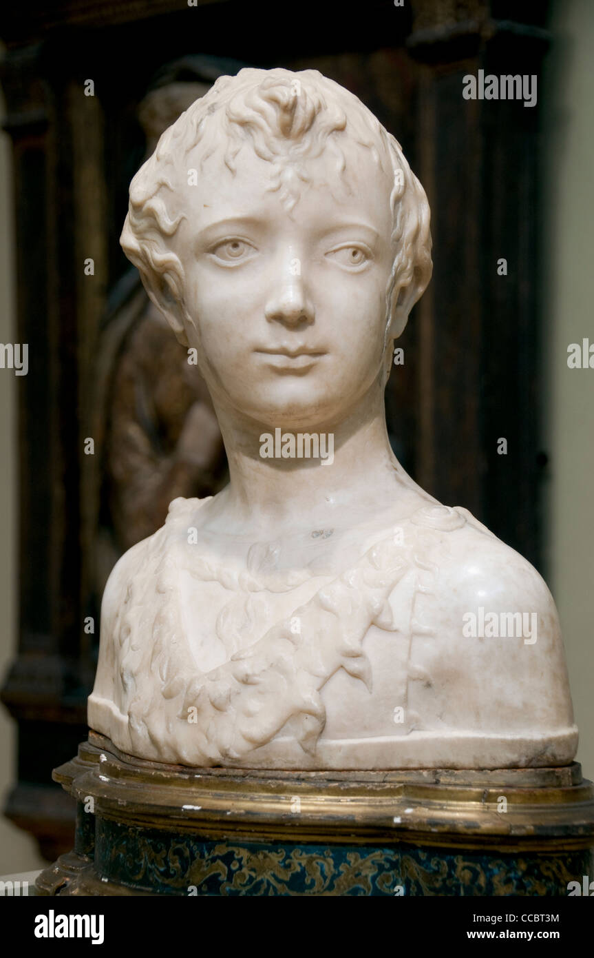 Young St. John the Baptist, 15th century, by Mino da Fiesole Stock ...