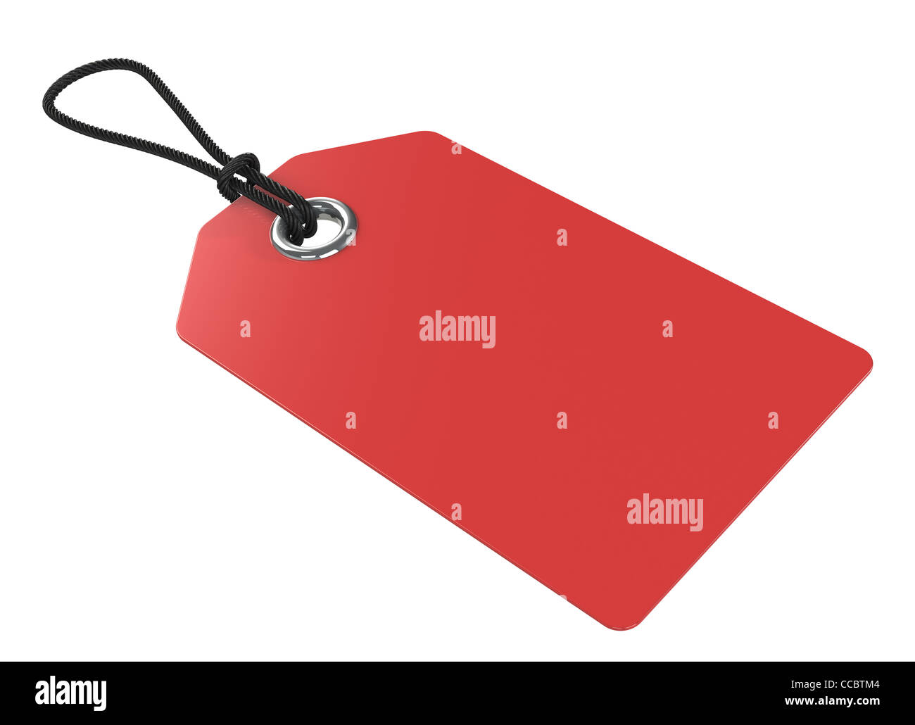 Red price tag, isolated. Copy Space Stock Photo - Alamy
