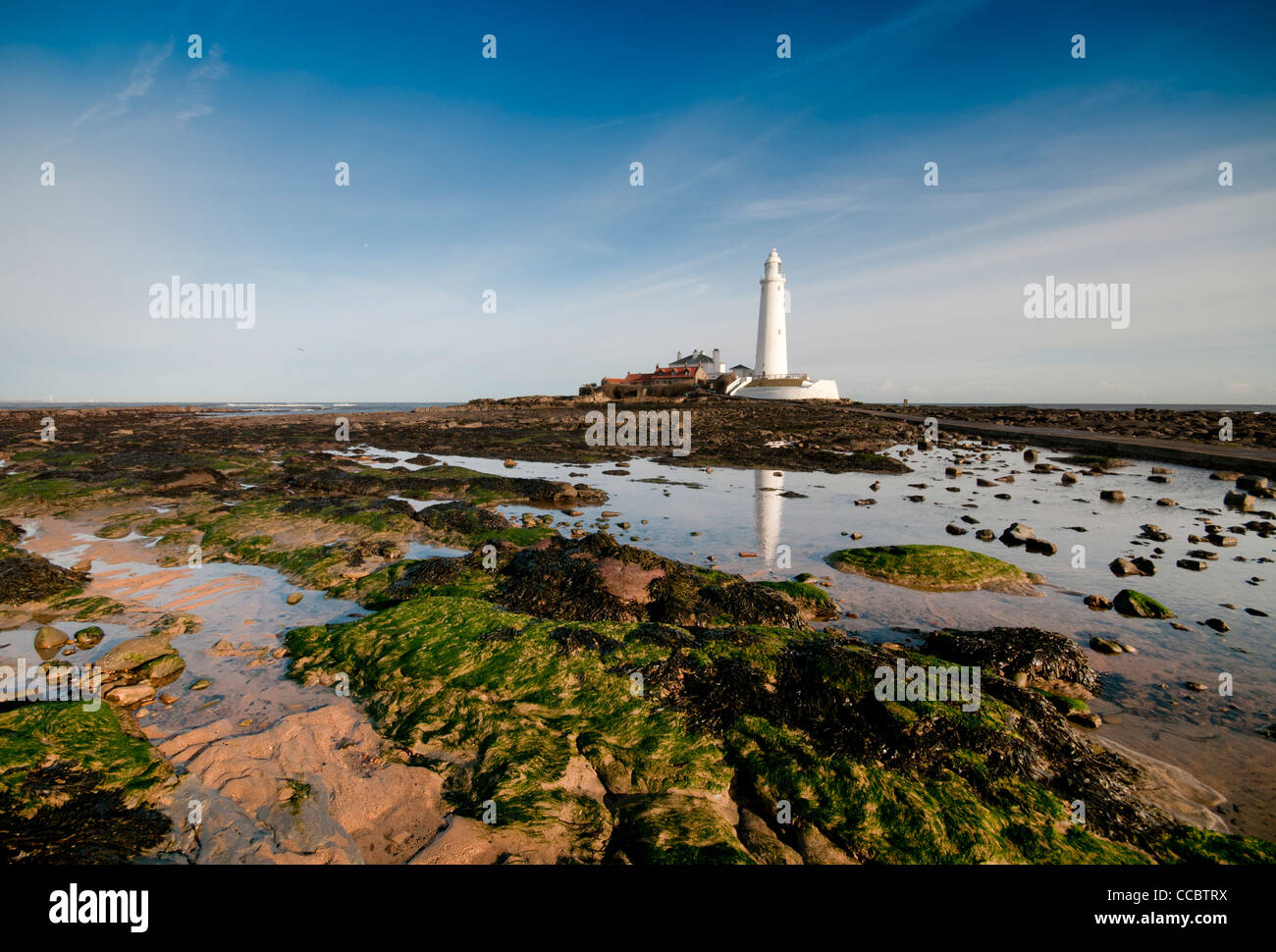 St Mary's Lighthouse Whitley Bay Stock Photo - Alamy