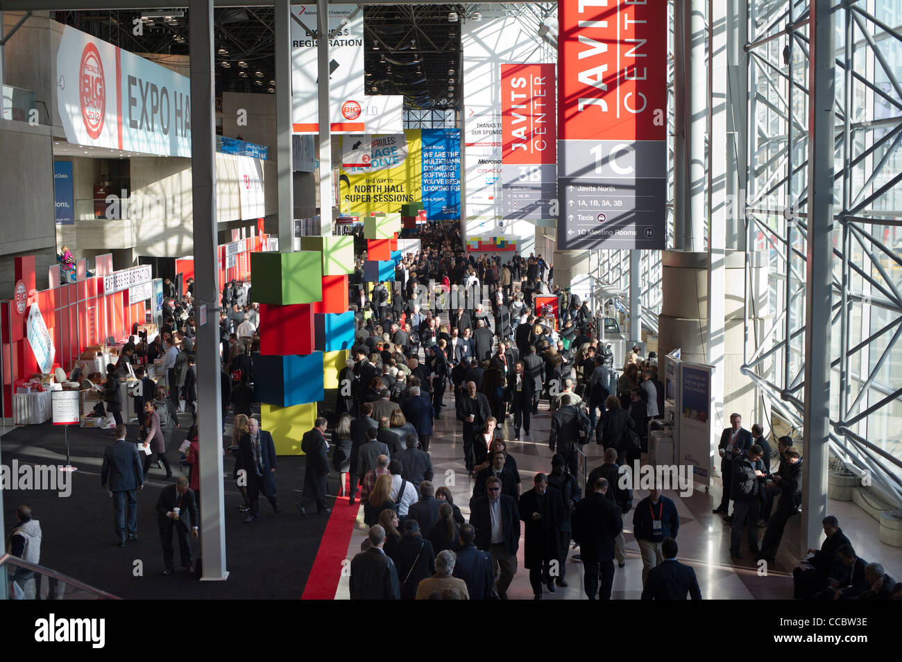 Crowded trade show hi-res stock photography and images - Alamy