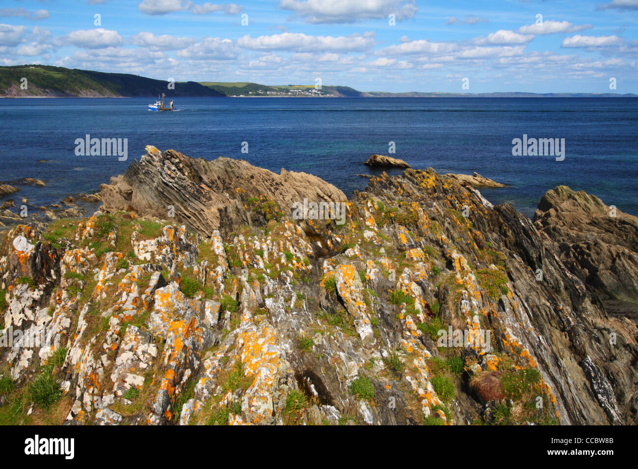 View from Hannafore Point towards Looe, Cornwall, United Kingdom Stock ...