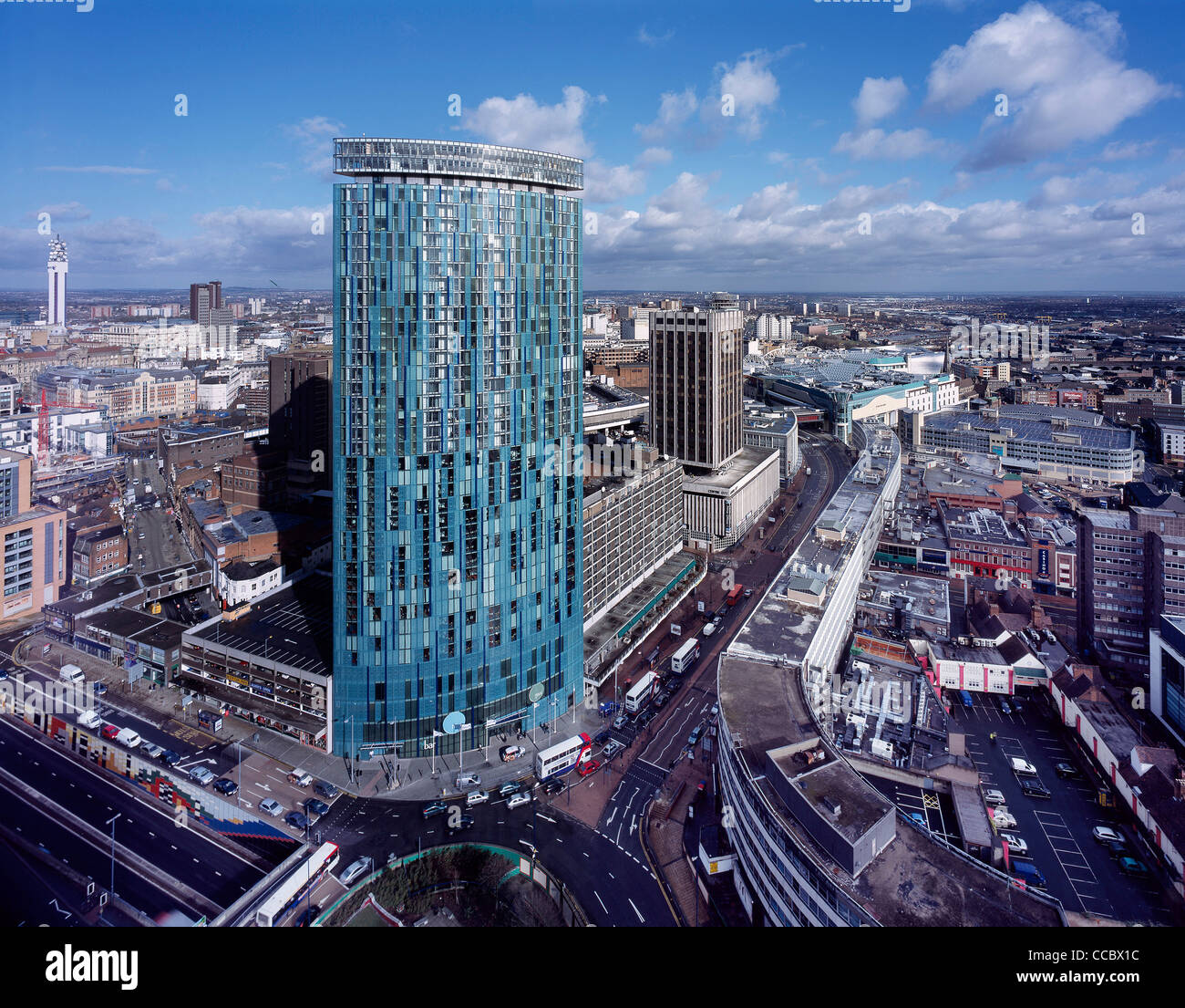 BEETHAM TOWER VIEW OVER CITY OF BIRMINGHAM, DUSK Stock Photo - Alamy