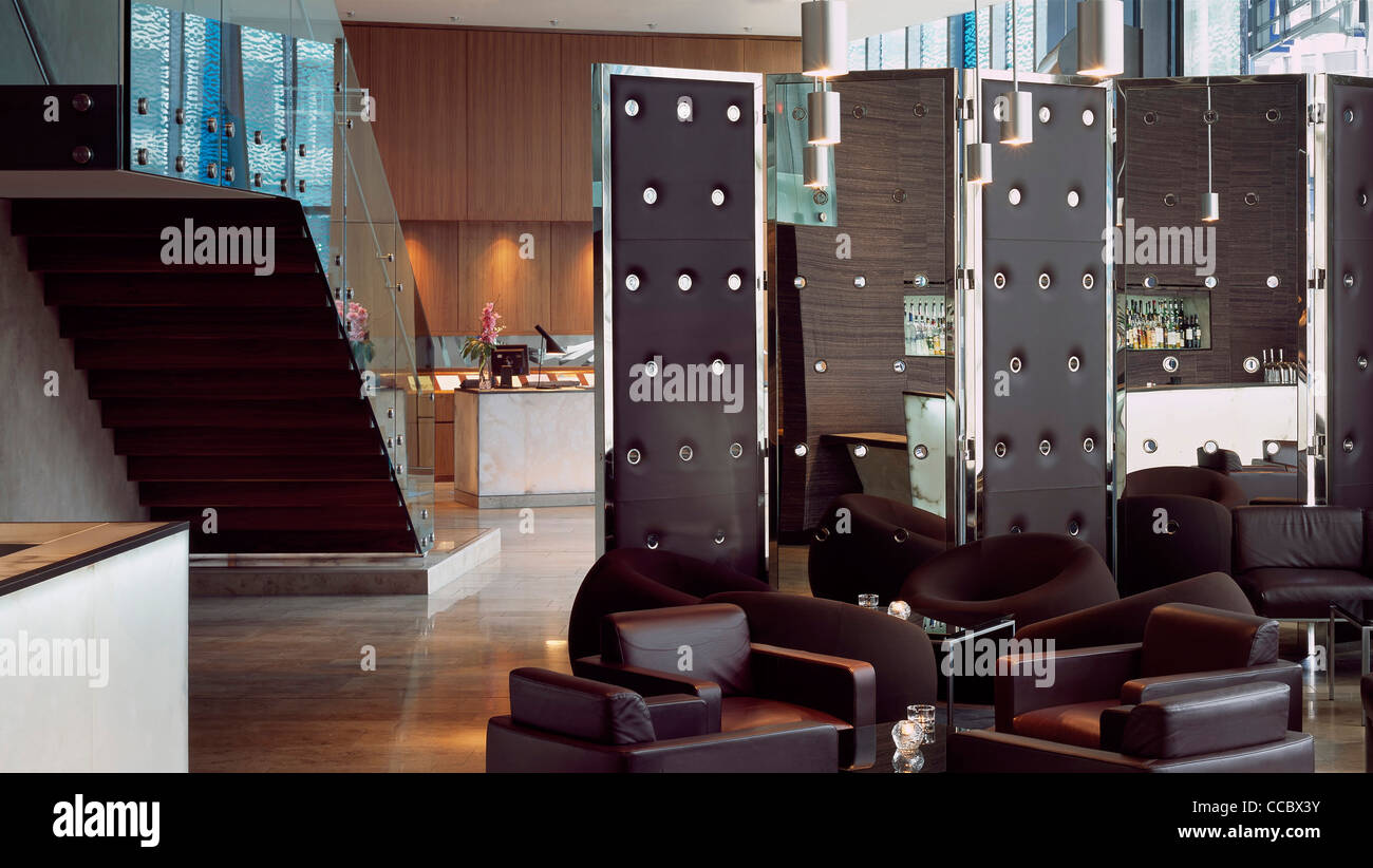 BEETHAM TOWER HOTEL BAR, RECEPTION & CHAIRS & TABLES, DAY Stock Photo ...