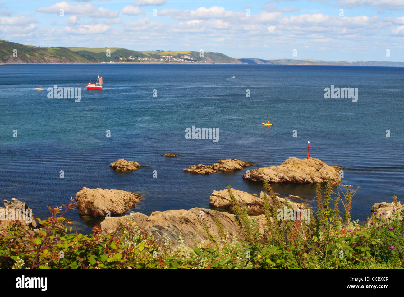 View from Hannafore Point towards Looe, Cornwall, United Kingdom Stock ...