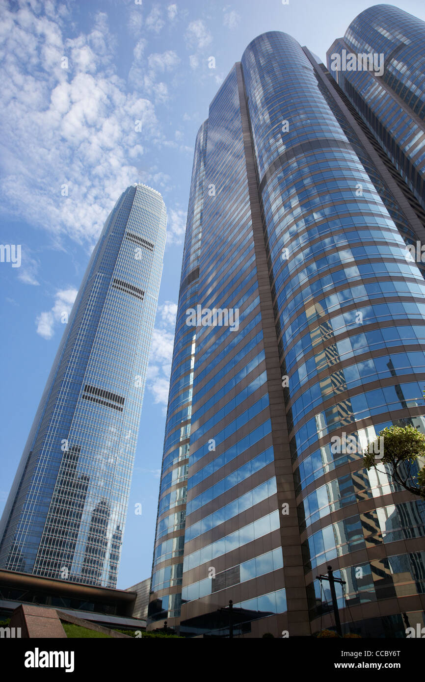 one and two exchange square towers with the one ifc tower hong kong ...