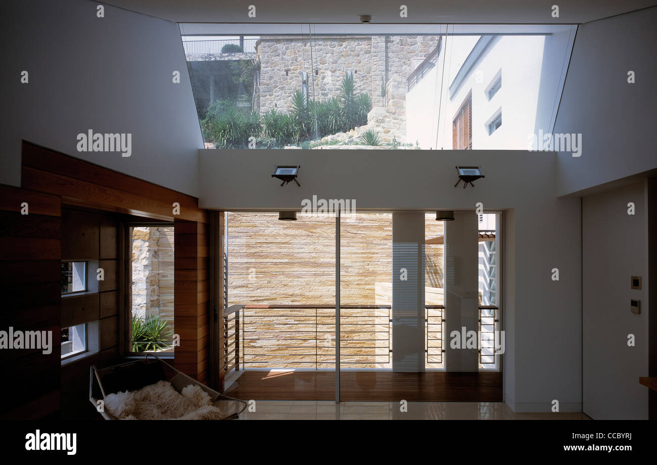 PRIVATE HOUSE VIEW TO REAR FROM LIVING ROOM Stock Photo - Alamy