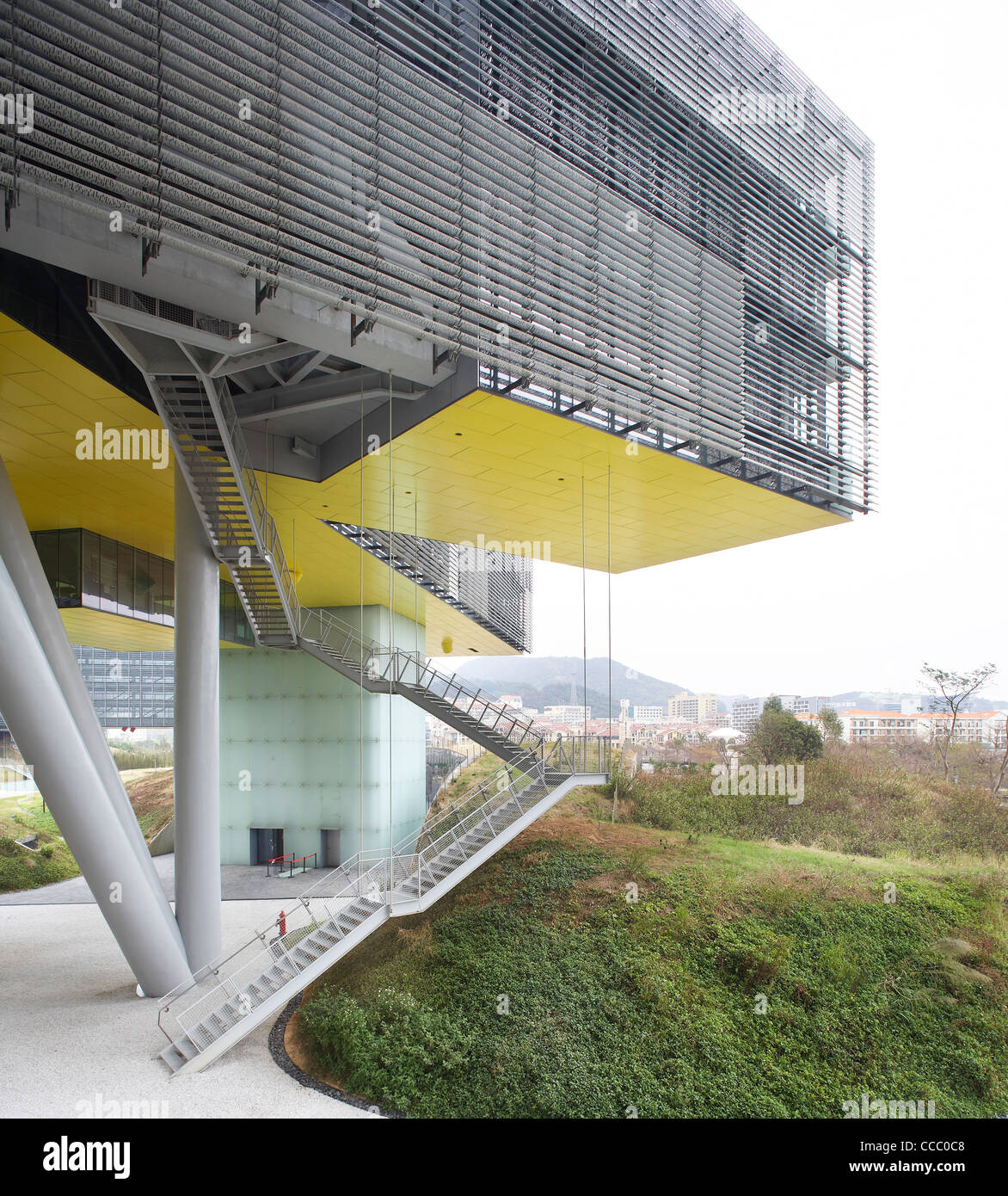 Horizontal Skyscraper - Vanke Center Hovering Over A Tropical Garden ...