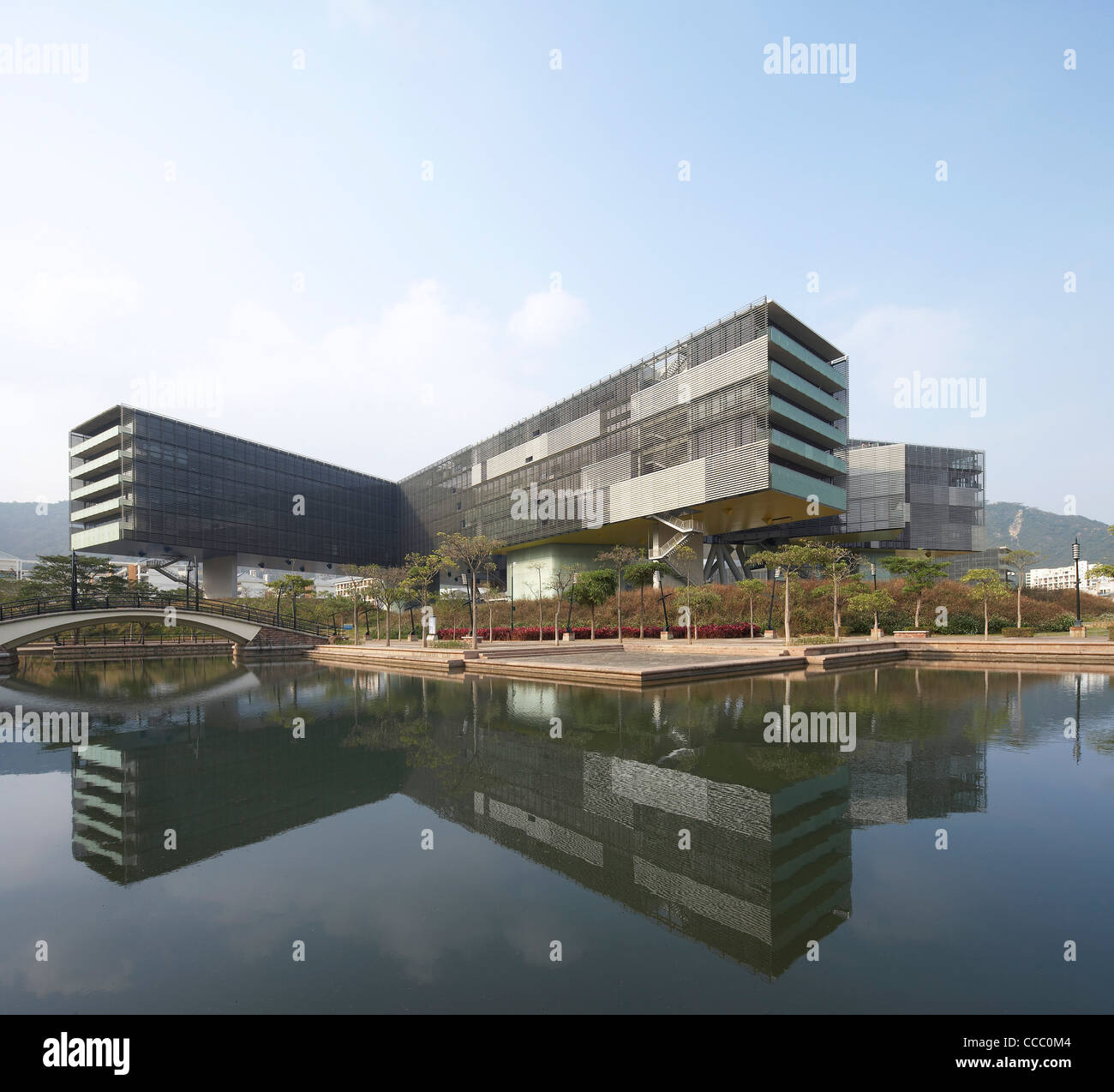 Horizontal Skyscraper - Vanke Center Hovering Over A Tropical Garden ...