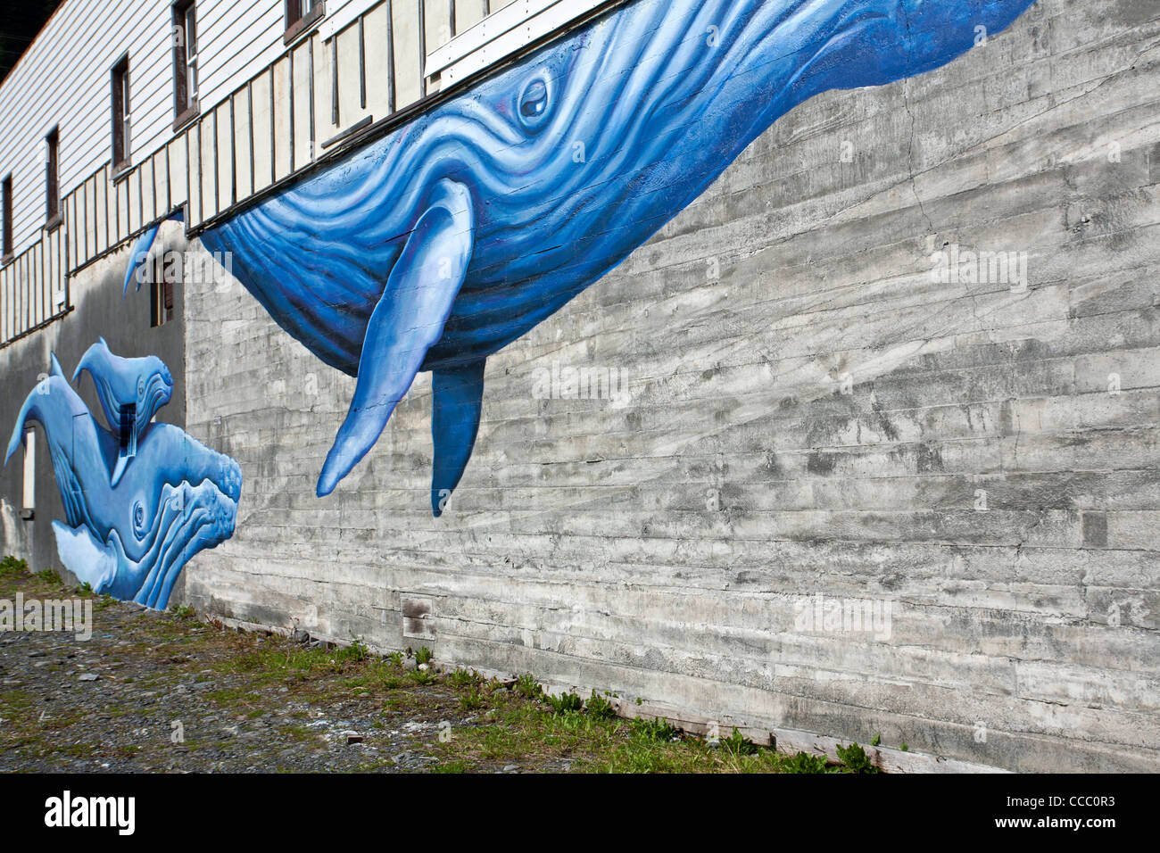 Mural painting. Seward. Alaska. USA Stock Photo - Alamy