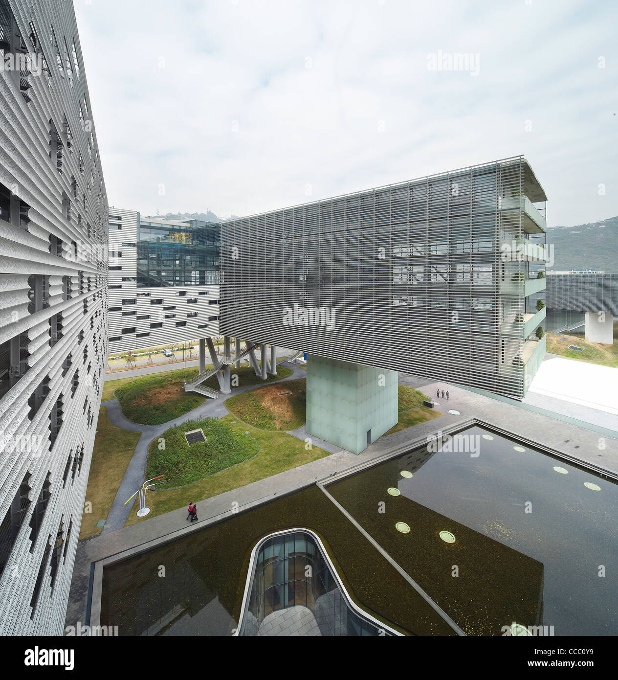 Horizontal Skyscraper - Vanke Center Hovering Over A Tropical Garden ...