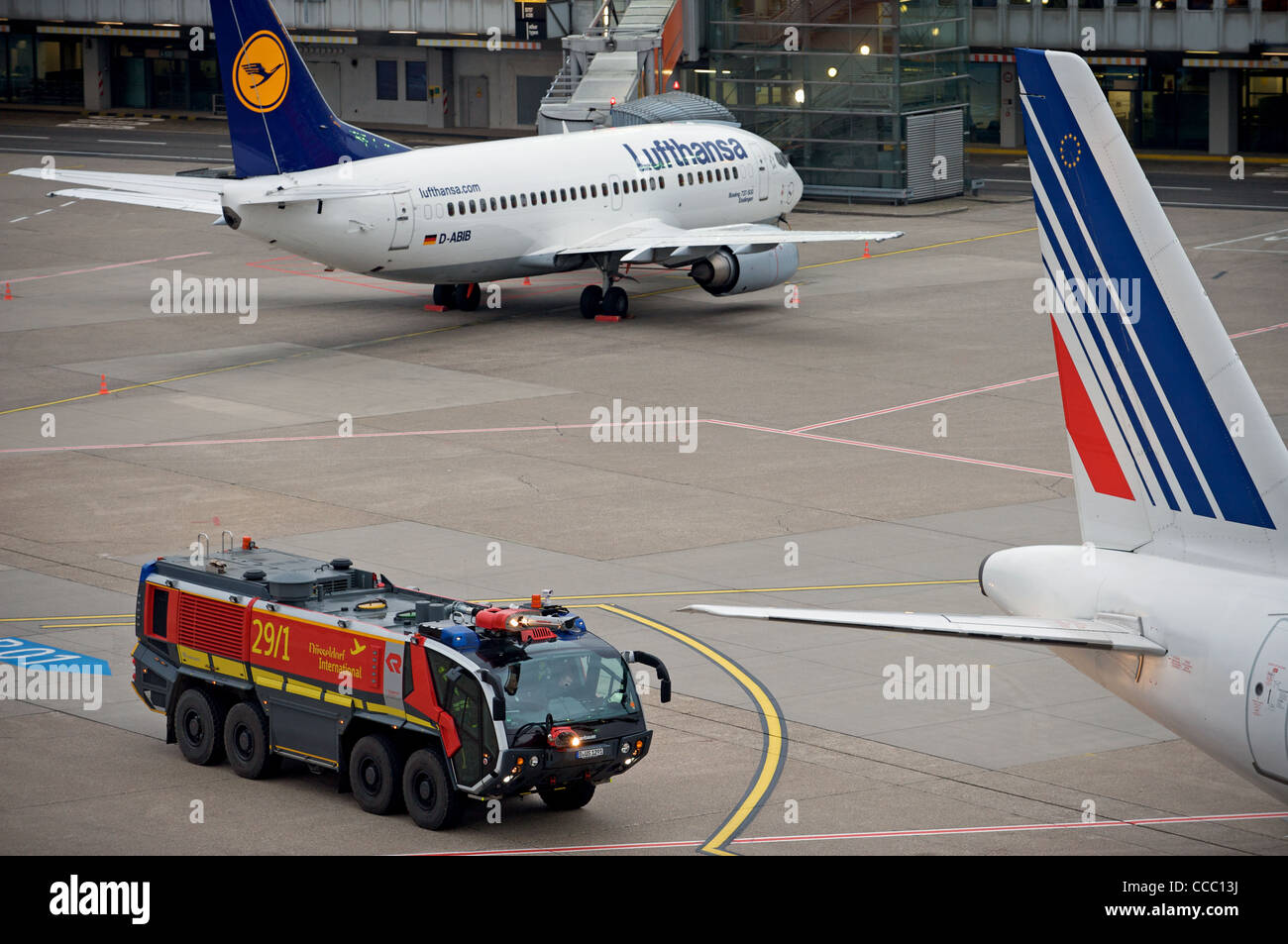 Fire engine, Dusseldorf International Airport, Germany Stock Photo - Alamy