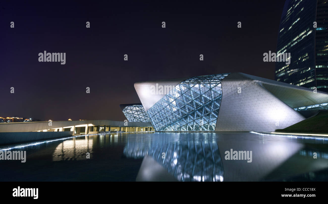 Overlooking The Pearl River The Guangzhou Opera House Is At The Heart ...