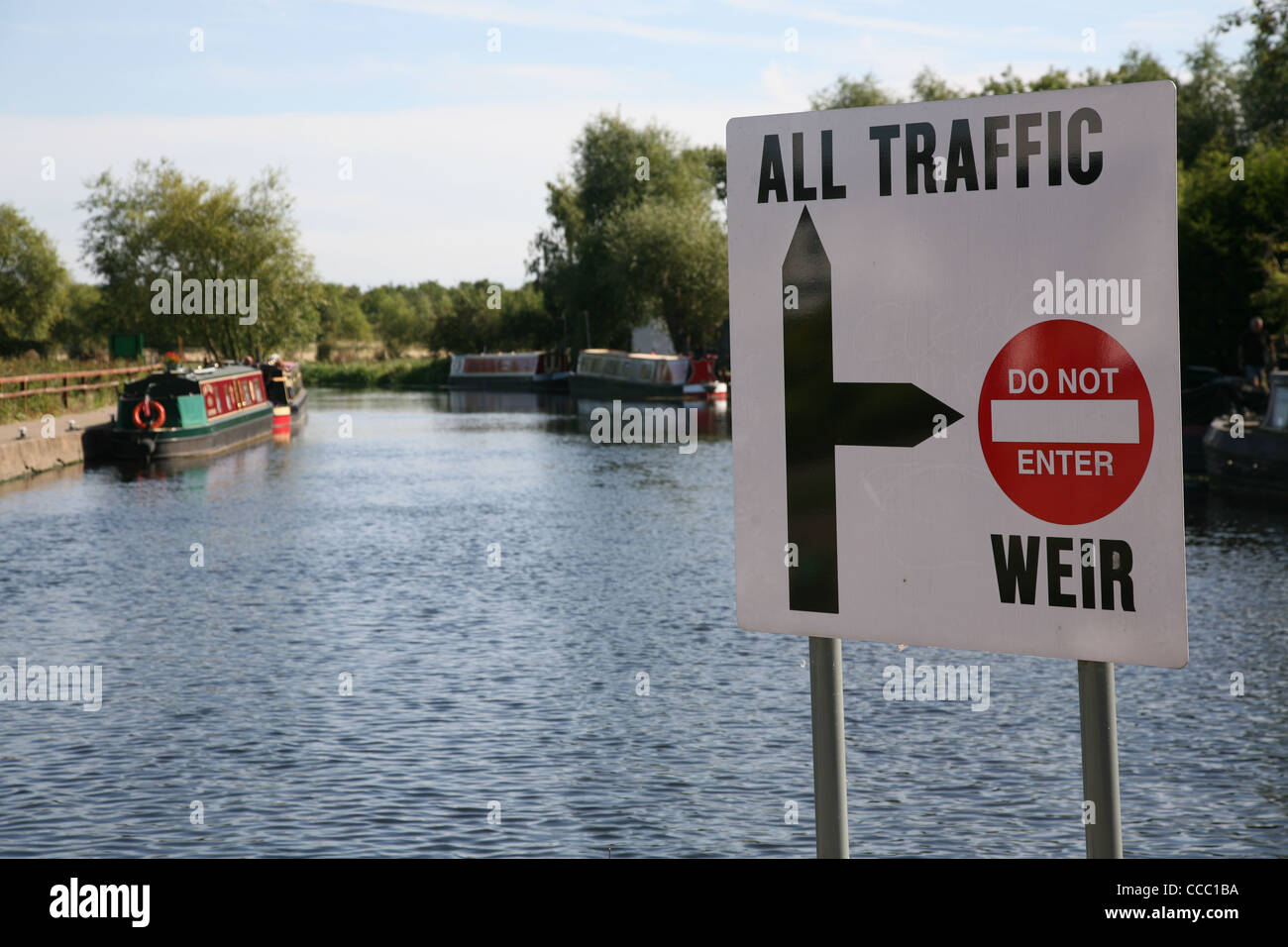 Danger weir warning sign hi-res stock photography and images - Alamy