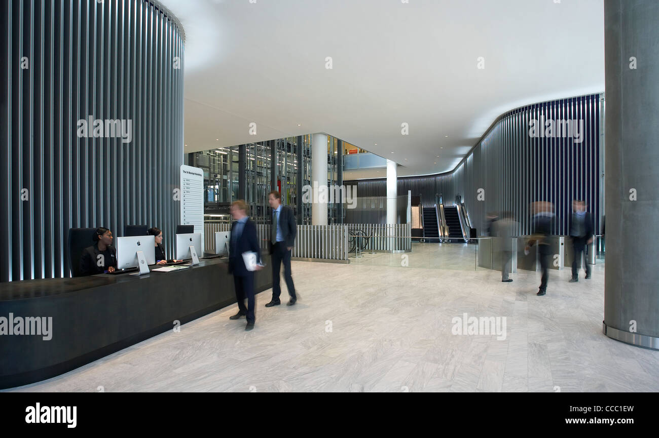 the st botolph building, grimshaw, london, 2010, reception area Stock ...