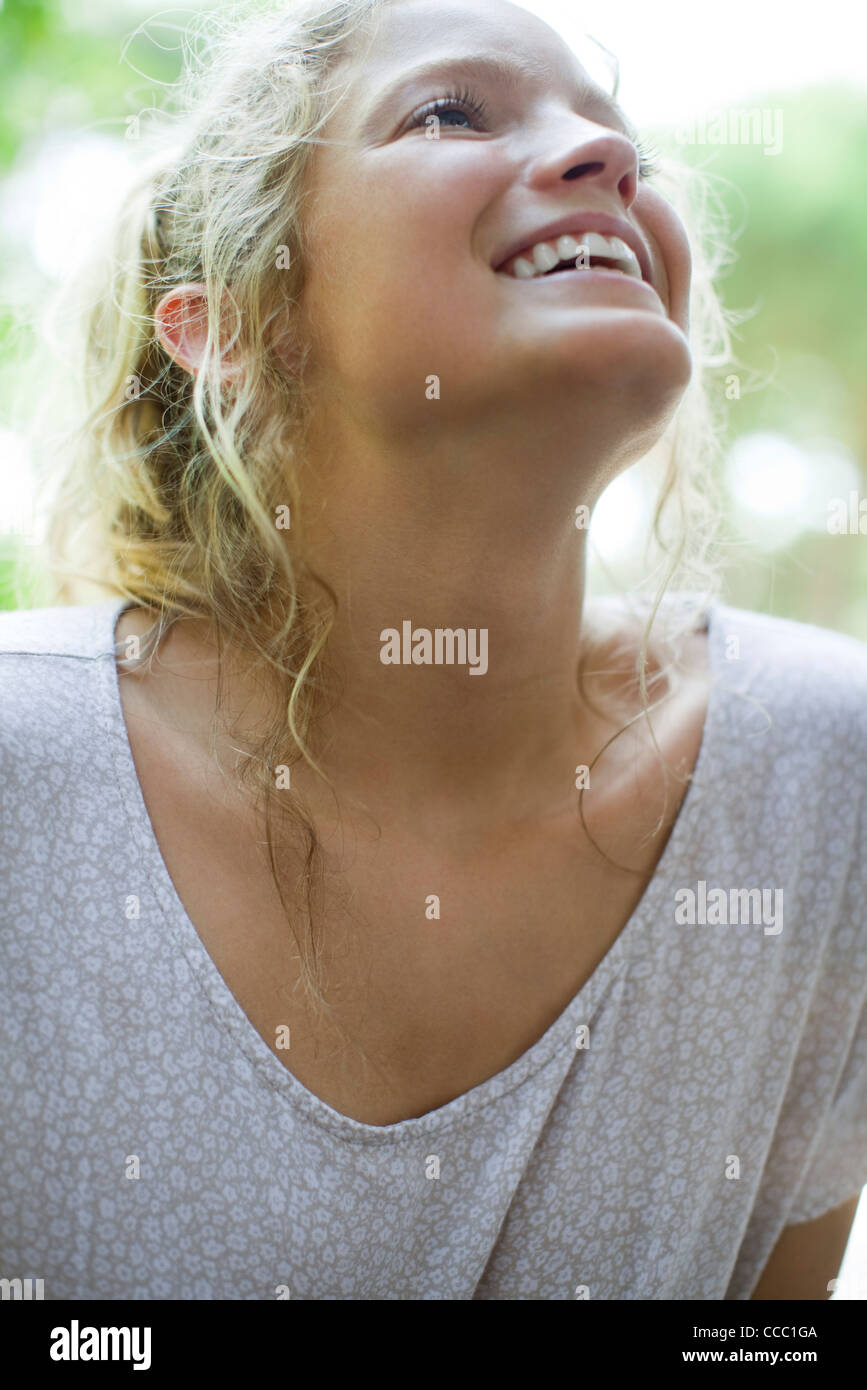 Woman laughing, portrait Stock Photo - Alamy