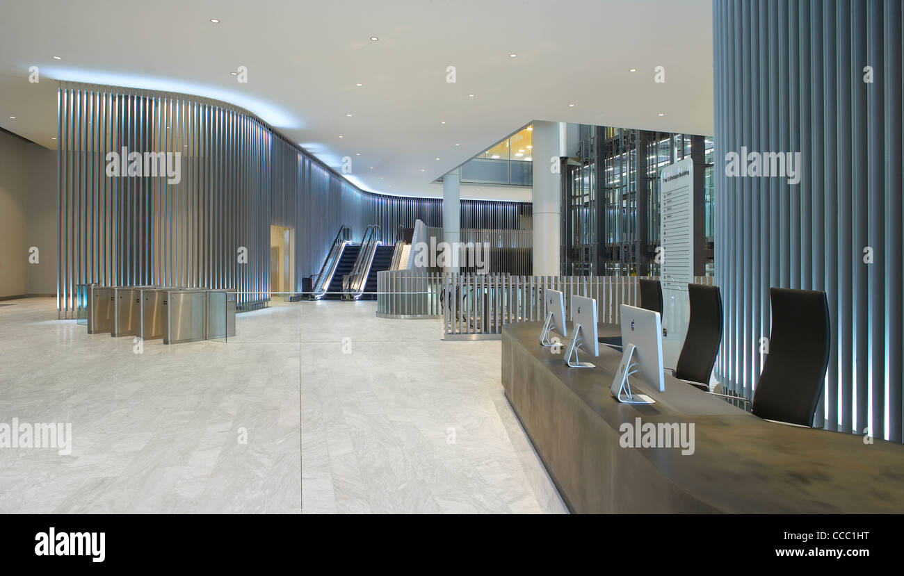 the st botolph building, grimshaw, london, 2010, reception area Stock ...