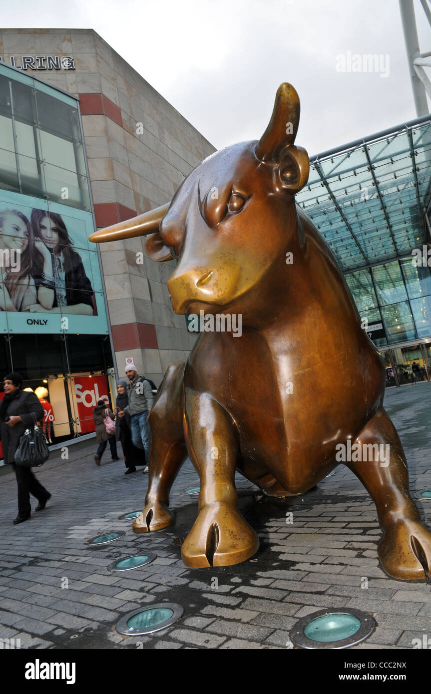 Birmingham's famous icon the bull in the city's Bullring shopping ...
